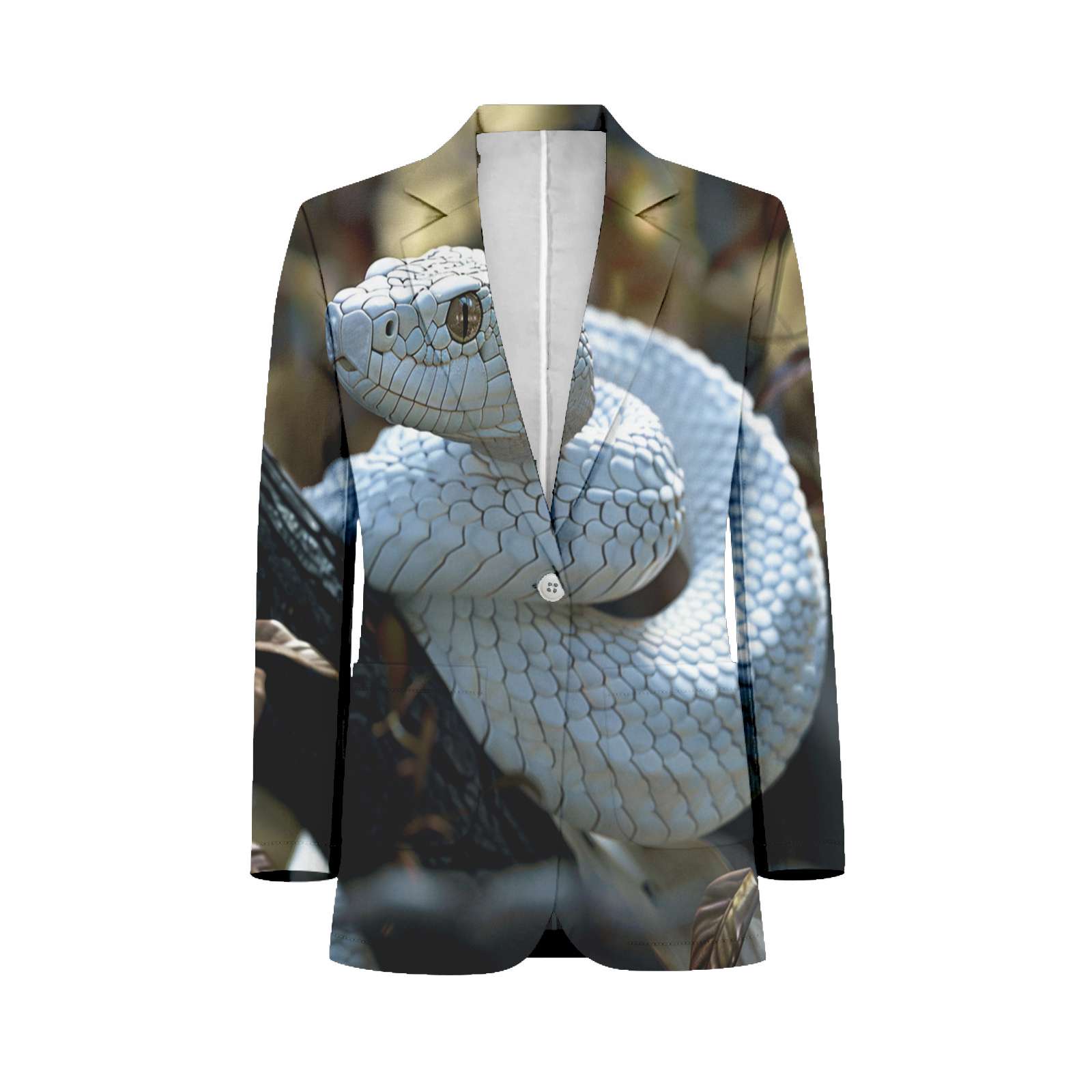 Cute Animal Snake Mens Suits Shawl Collar Slim Fit Suit Mens Groom ...