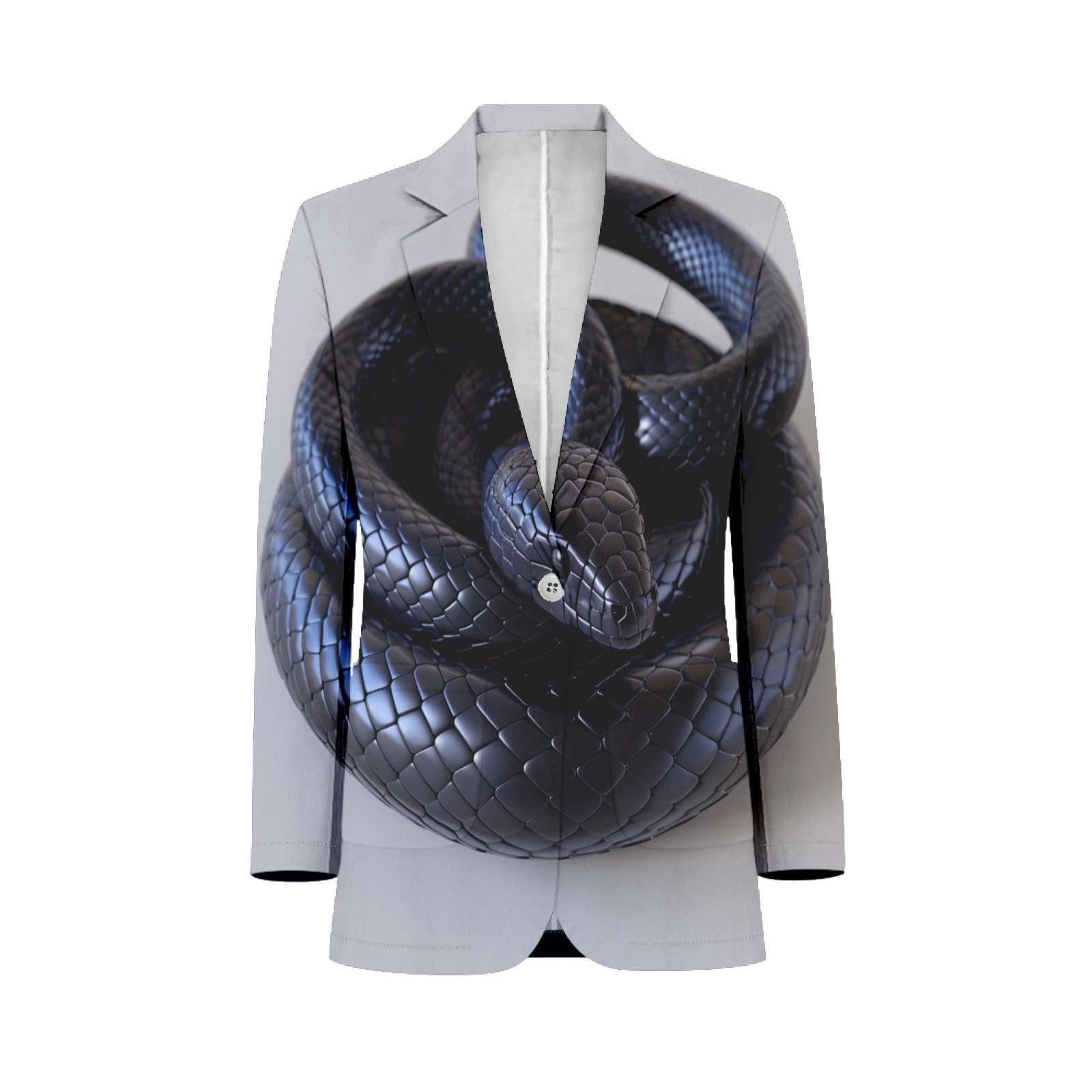 Cute Animal Snake Mens Suits Shawl Collar Slim Fit Suit Mens Groom ...