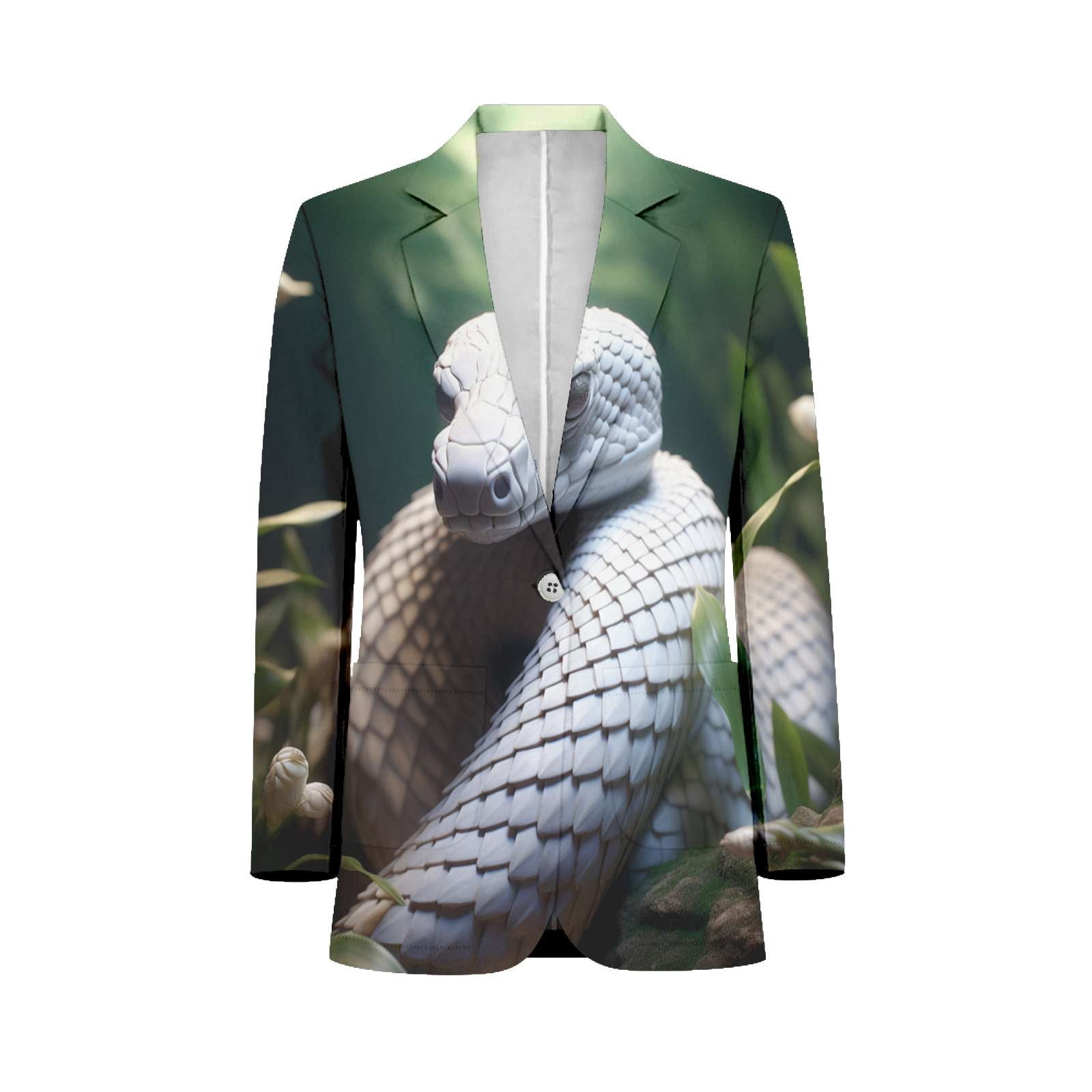 Cute Animal Snake Mens Suits Shawl Collar Slim Fit Suit Mens Groom ...