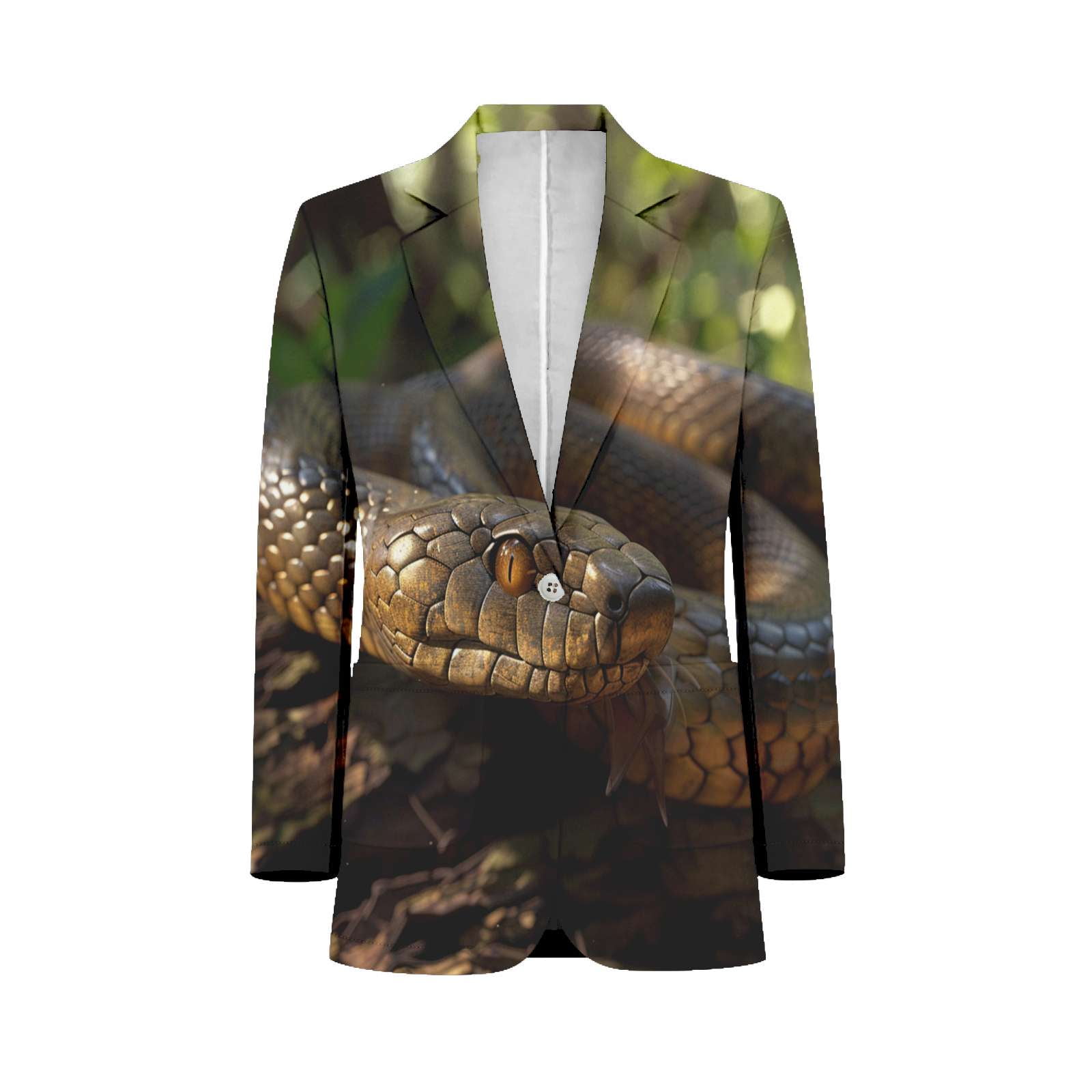 Cute Animal Snake Mens Suits Shawl Collar Slim Fit Suit Mens Groom ...