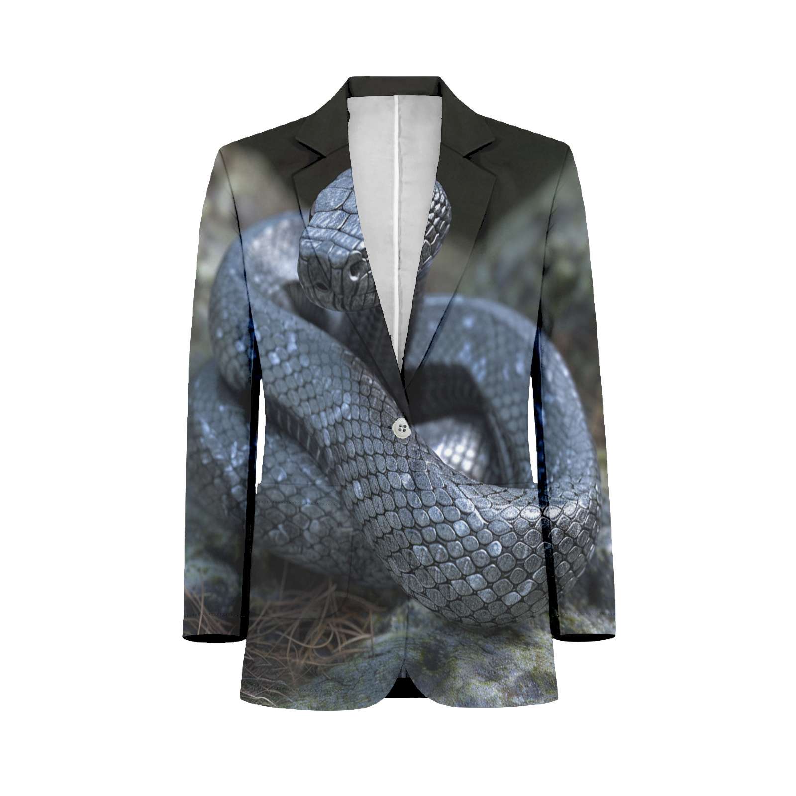 Cute Animal Snake Mens Suits Shawl Collar Slim Fit Suit Mens Groom ...