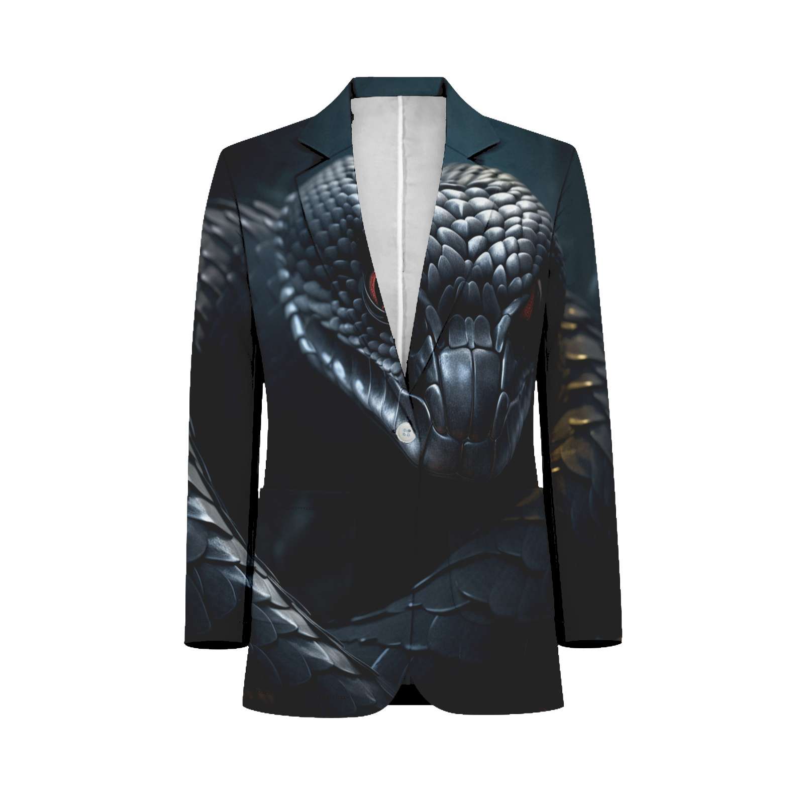Cute Animal Snake Mens Suits Shawl Collar Slim Fit Suit Mens Groom ...