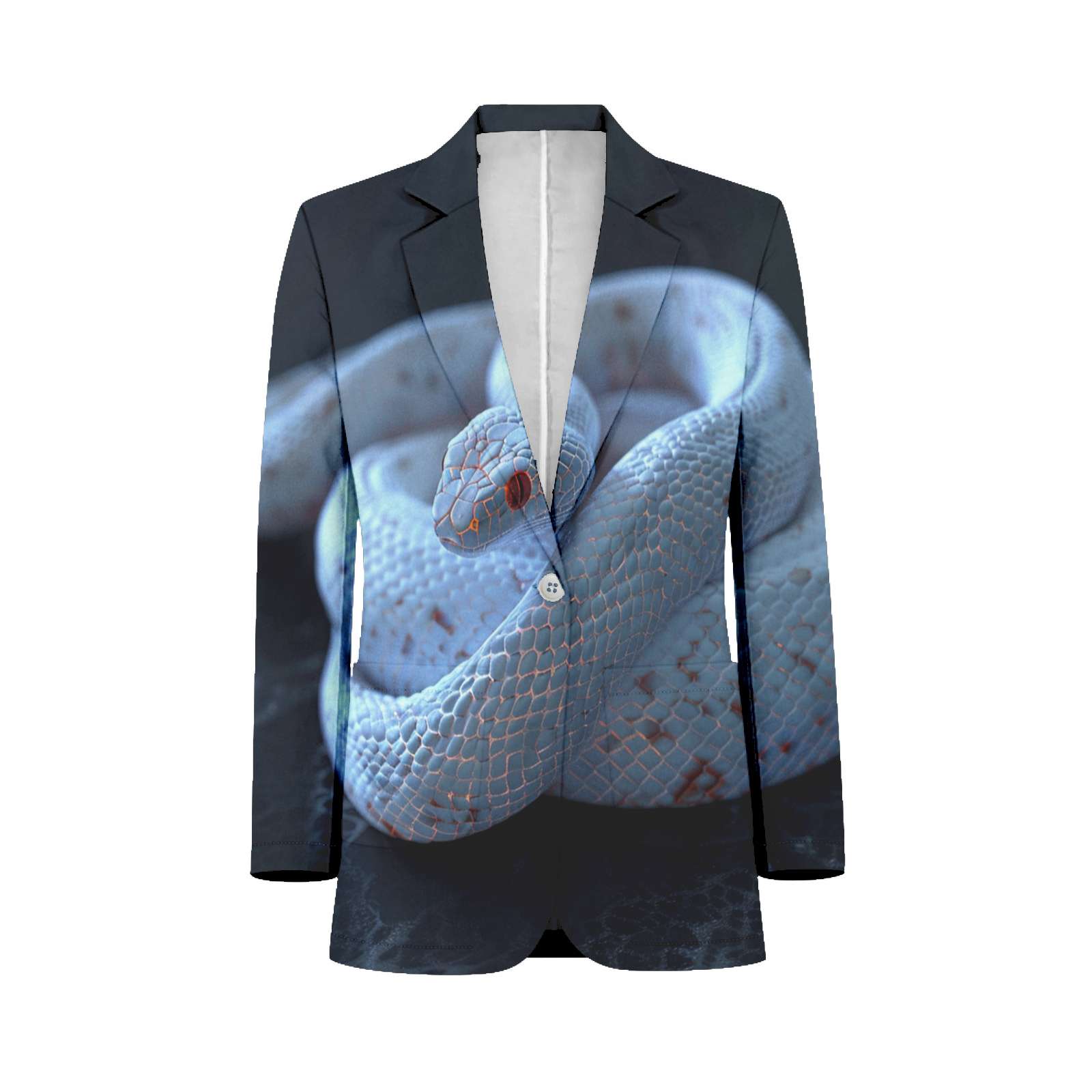 Cute Animal Snake Mens Suits Shawl Collar Slim Fit Suit Mens Groom ...