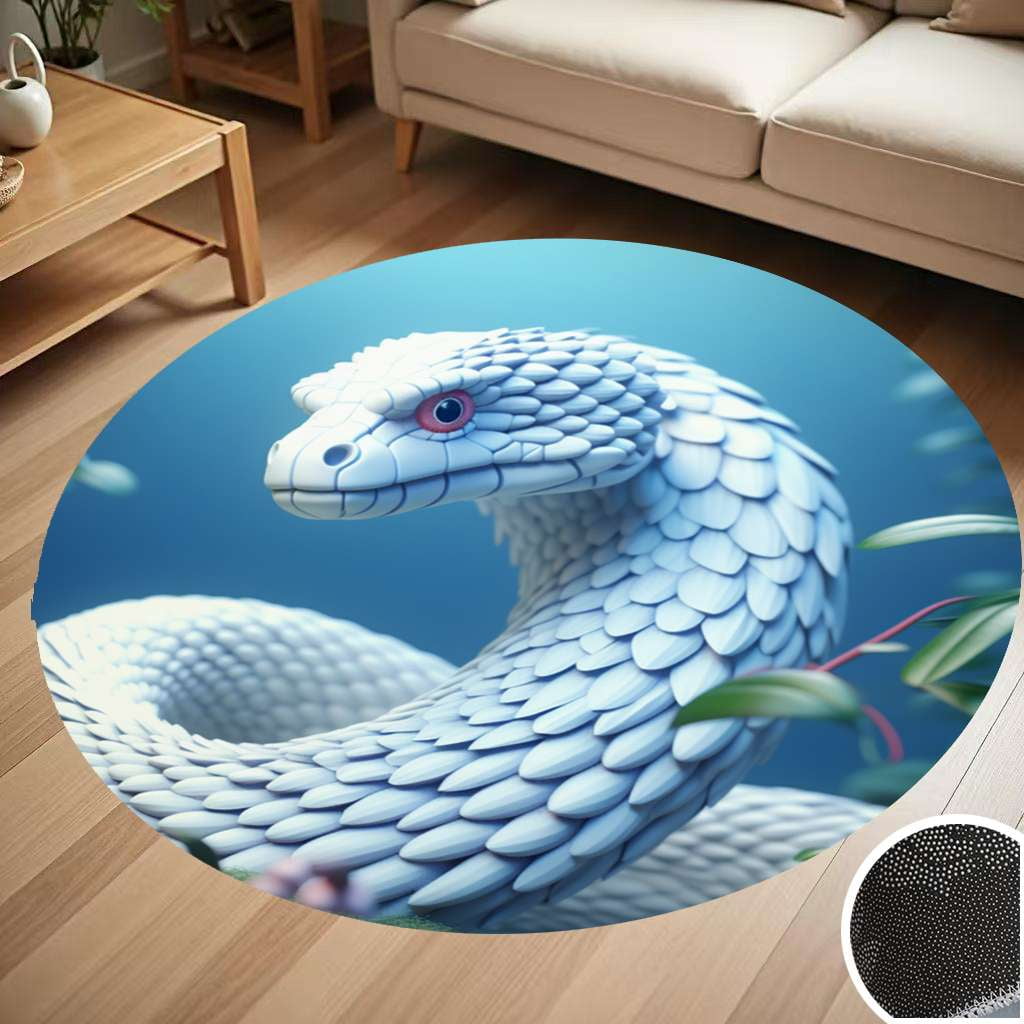 Cute Animal Snake Round Carpet Living Room Bedroom Home Decoration ...