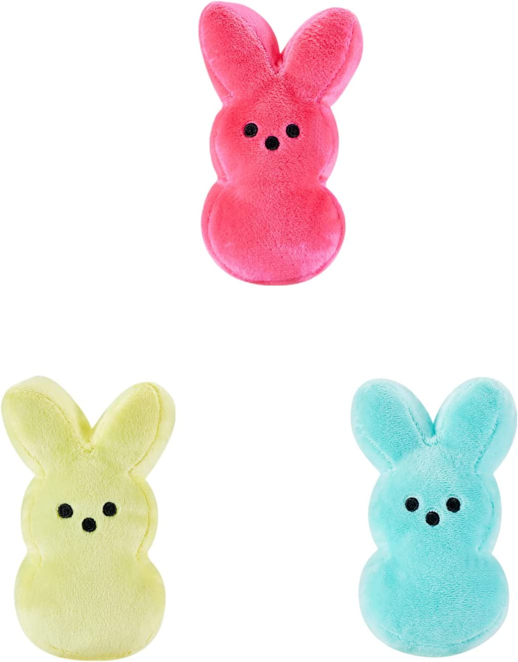 6-Inch Stuffy Small Medium Ear Easter Bunny Plush Toy, Cute Peep Rabbit ...
