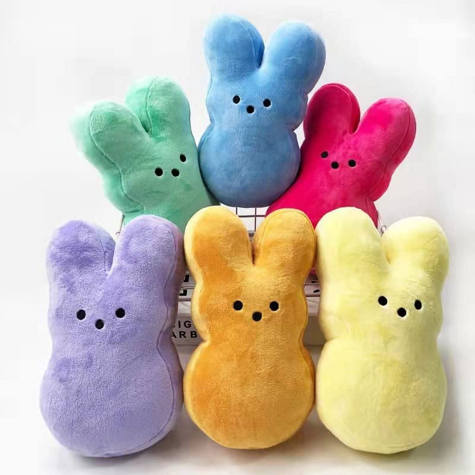Easter Bunny Plush Toy, 6-Inch Cute Peep Rabbit Stuffed Animal, Ideal ...