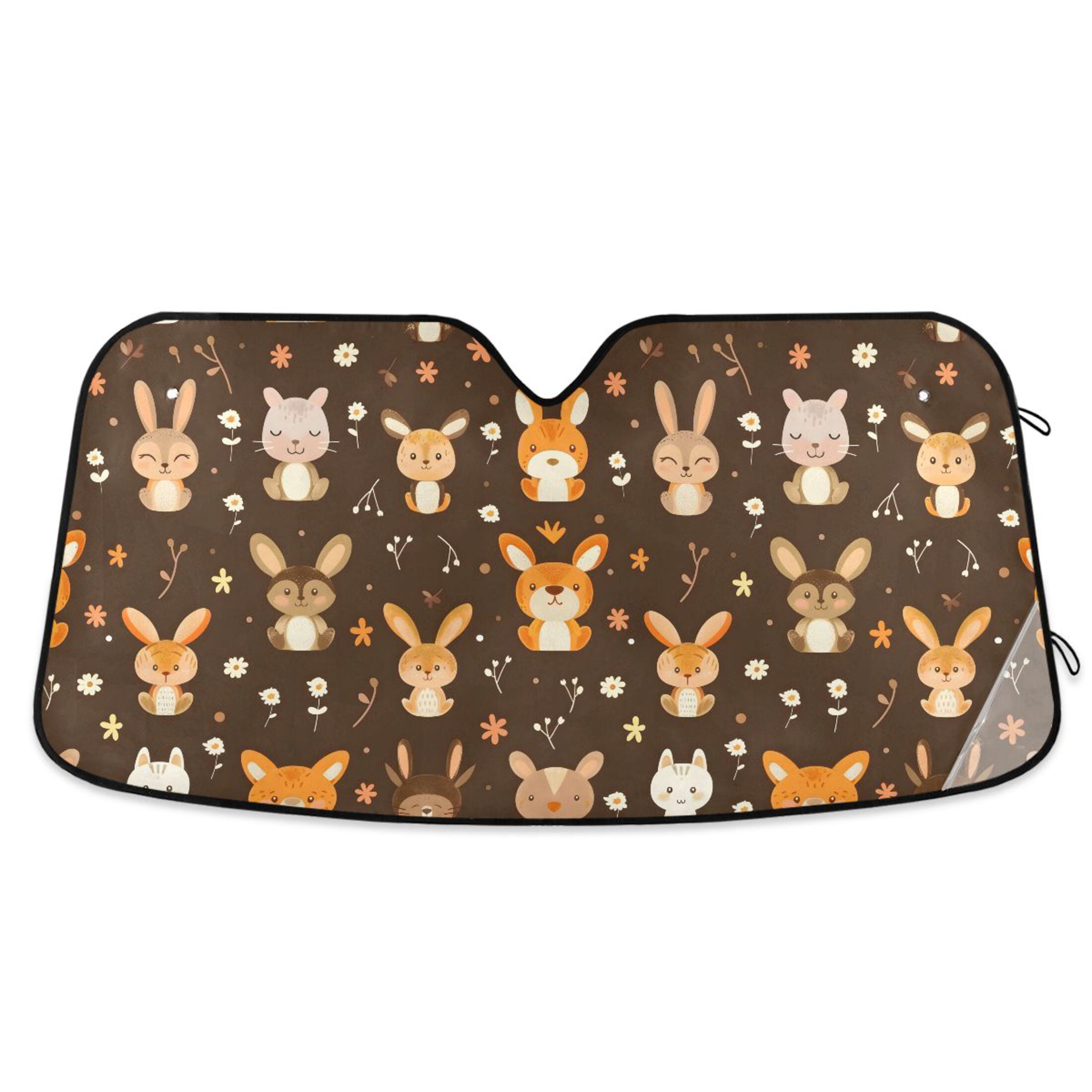 Cute Animal and Flower Car Windshield Sun Shade Foldable Car Front ...