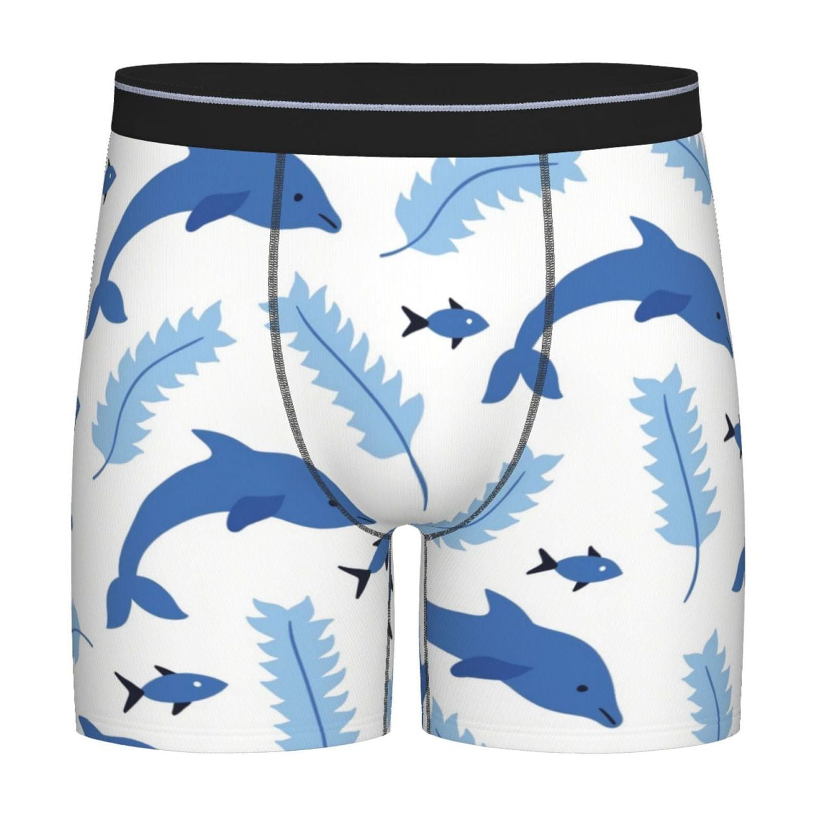 Cute Animal of Dolphin Pattern Men's Underwear Boxer Briefs Soft ...