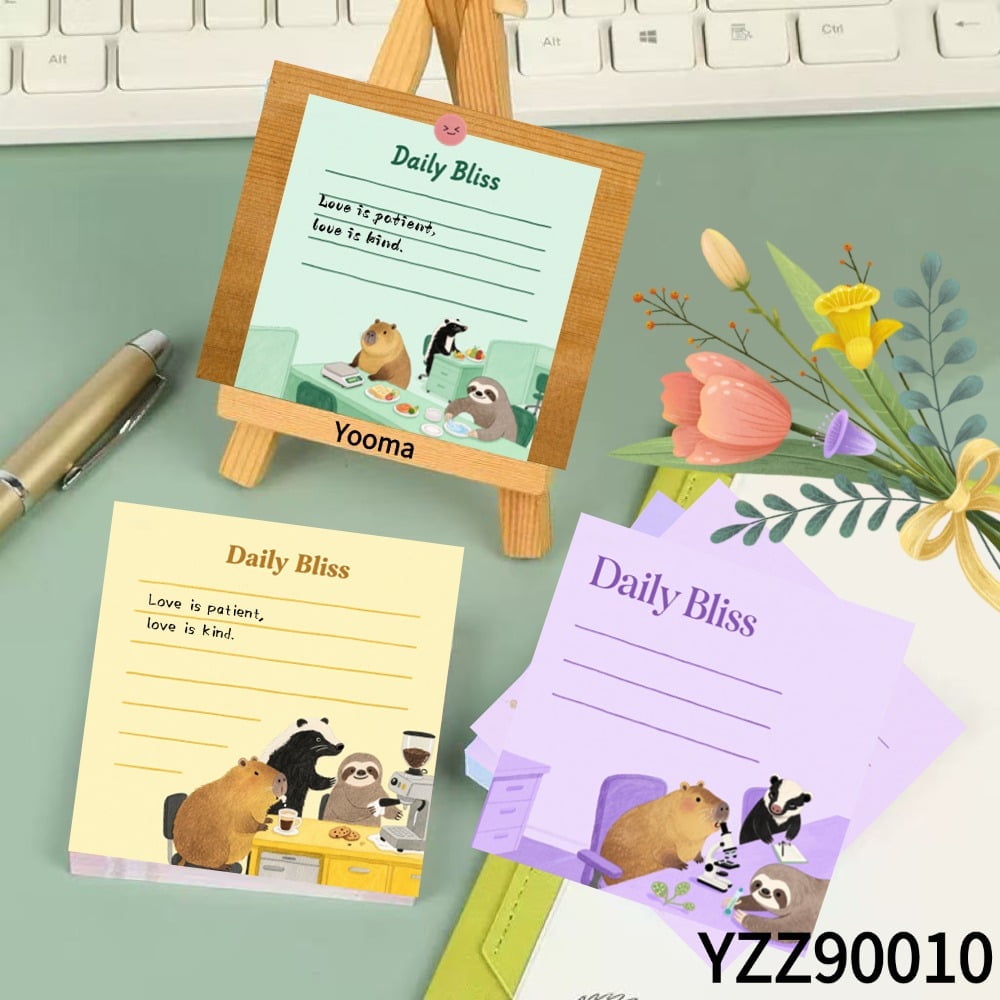 Cute Animals,Capybaras & Friends Note Cards (3.54×3.54 Inches),100-Pack ...