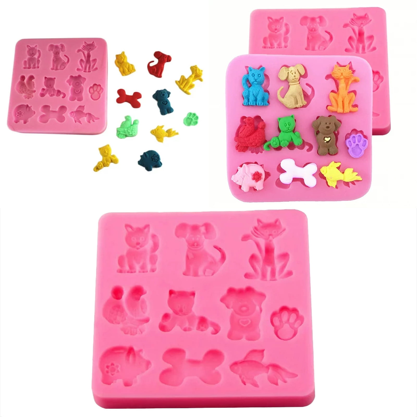 Cute Animals Cats And Dogs A Variety Of Liquid SiliconeMolds Point ...