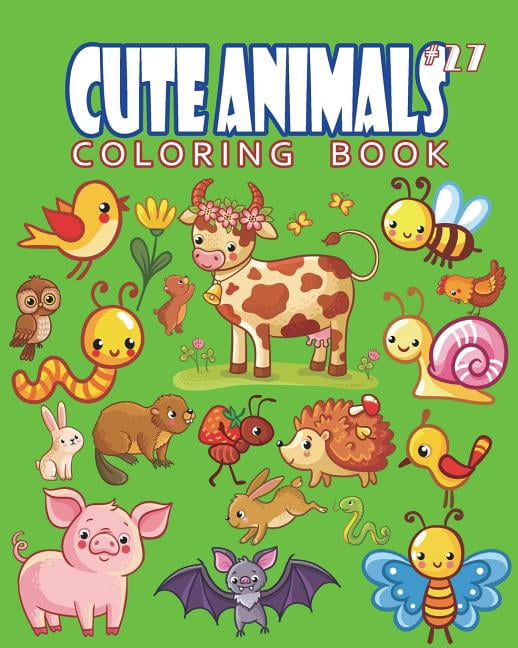 Cute Animals Coloring Book Vol.27: The Coloring Book for Beginner with ...