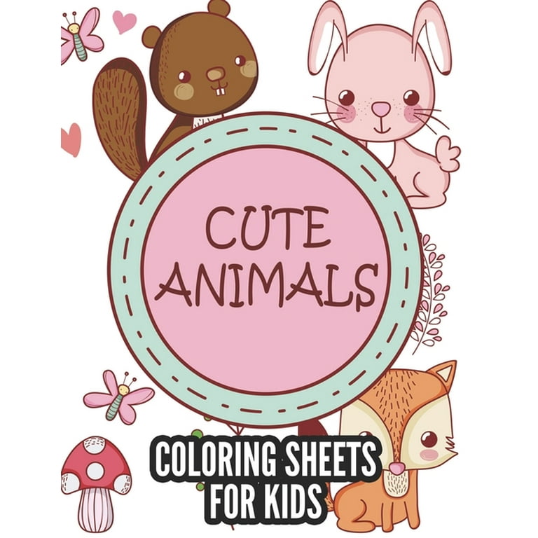 cute animals coloring pages girl