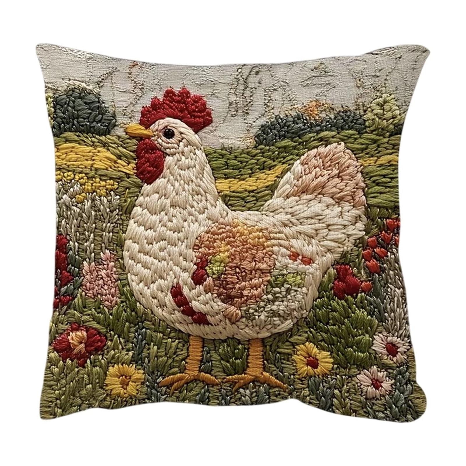 Cute Animals Pillowcase for Bedroom Sofa Decor, Flock Cushion Cover for ...