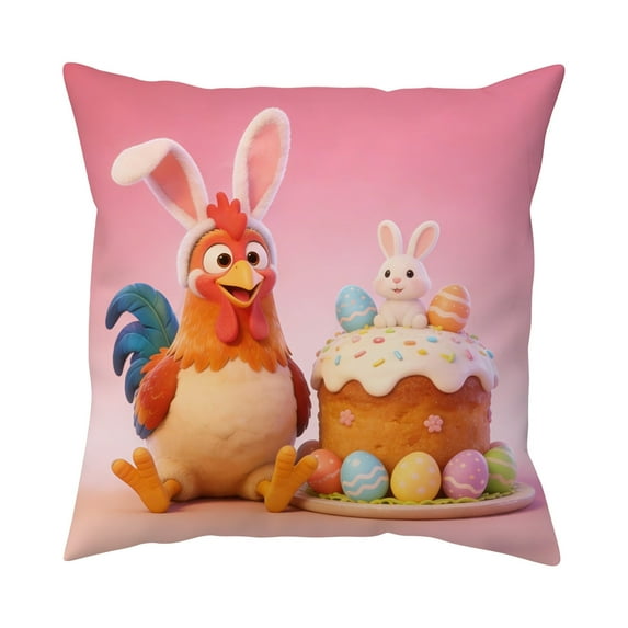 Cute Animals Print Pillow Set Bedroom Living Room Sofa Cushion 45x45 Cm ...