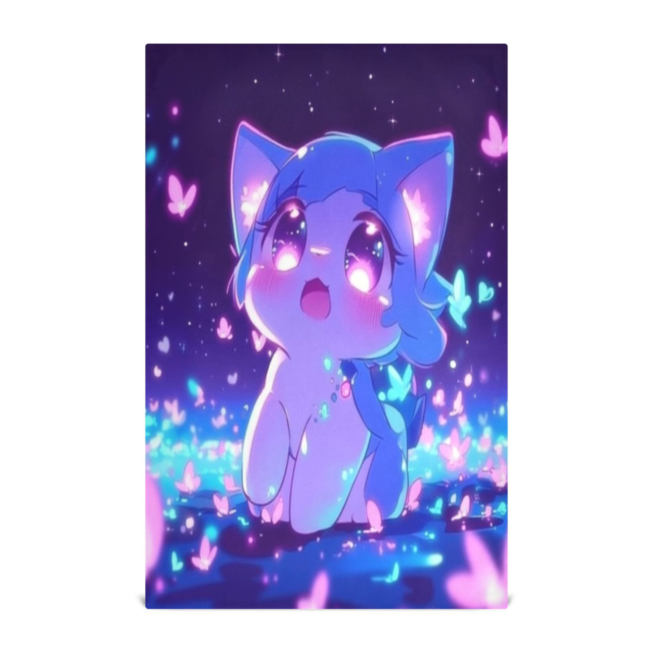 Cute Animated Cat Kitchen Towels Dishcloth Decorative Waffle Towels ...