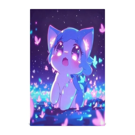 Cute Animated Cat Kitchen Towels Dishcloth Decorative Waffle Towels ...