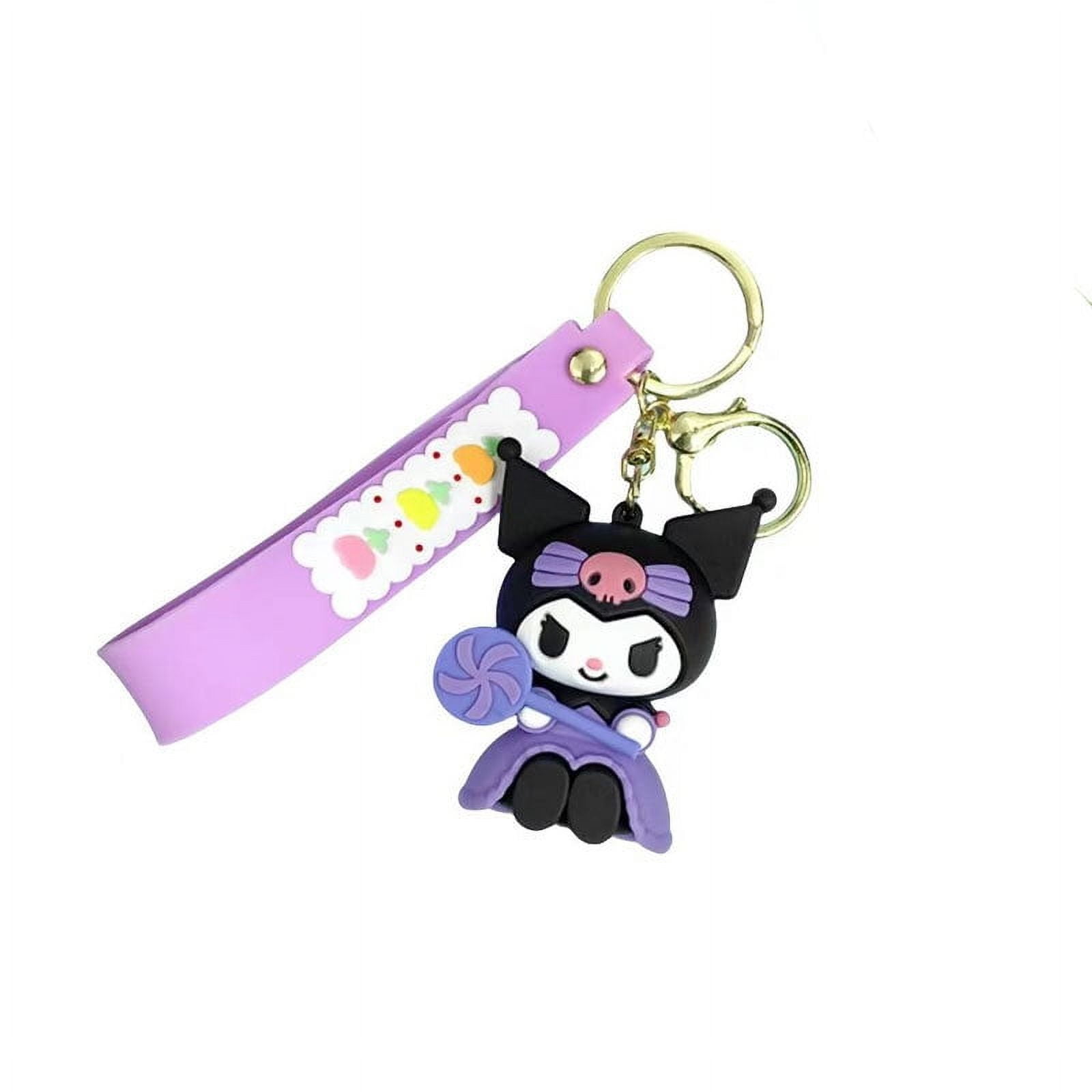 Cute Anime Cartoon Sanrio Kuromi Key PVC Key Ring Pendant Gift ...