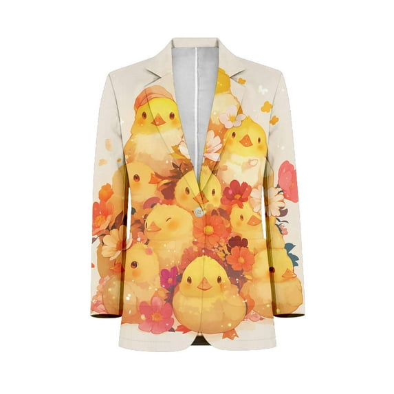 Cute Anime Duck With Flower Men Blazers Slim Clothing Summer Jacket Man ...