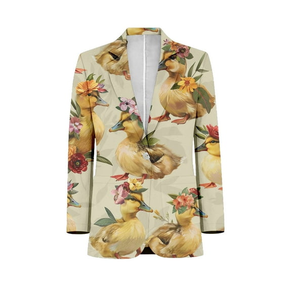 Cute Anime Duck With Flower Men Blazers Slim Clothing Summer Jacket Man ...