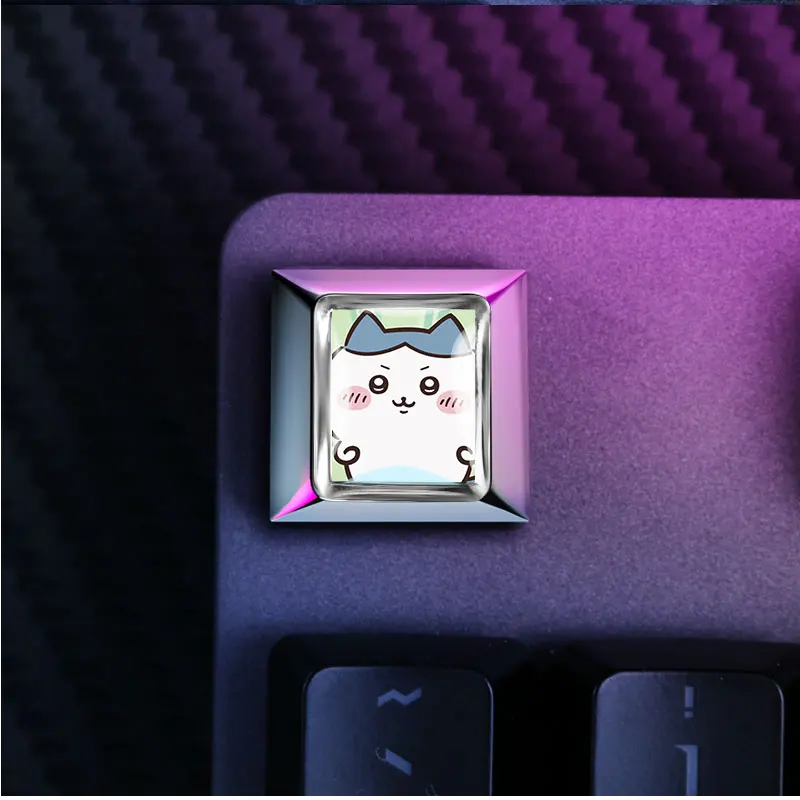 Cute Anime Periphe Personalized Metal Chiikawa Cartoon Keycaps Original ...