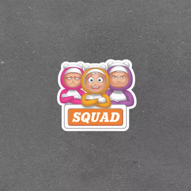 Cute Anime Squad Sticker - Kawaii Chibi Girl Group Decalphone Decal ...
