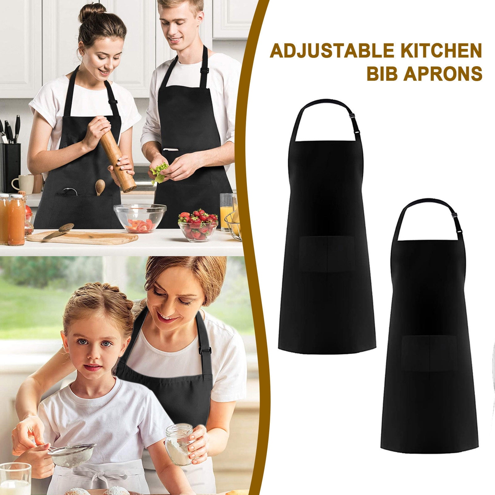 Apron Sleeve for Kitchen Sunyue Cotton Adjustable Bib Apron Kitchen ...