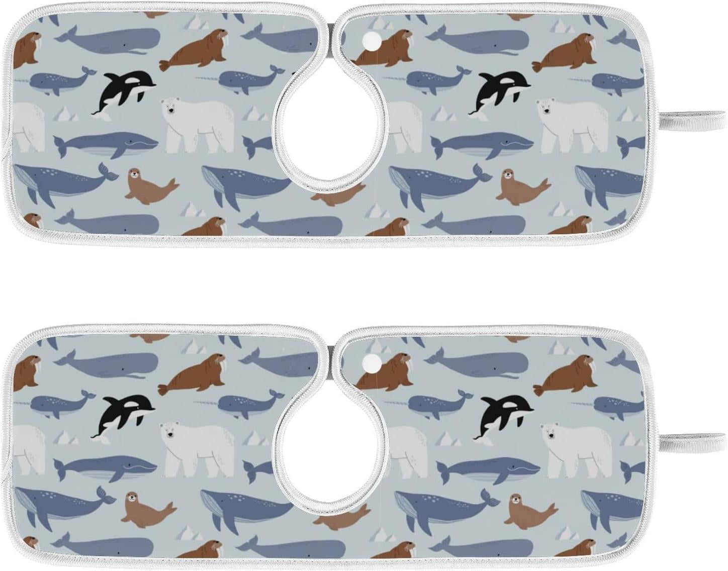 Cute Arctic Animals Polar Bear Seal Walrus Whale Fish 2PCS Faucet ...