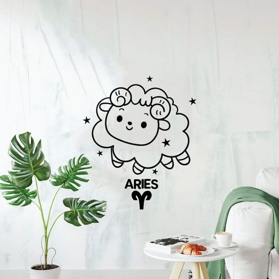 Cute Aries Symbol Ram Cute Drawing Horoscopes Astrological Chart Zodiac ...