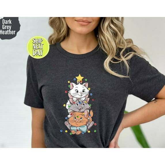 Cute Aristocat Lights T-shirt, Squad, Very Merry Party, Cute Cat chritmas tee, Meovy -CC41 ...