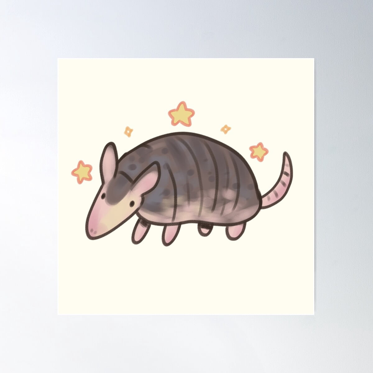 Cute Armadillo Poster Wall Art, Modern Wall Decor For Living Room ...