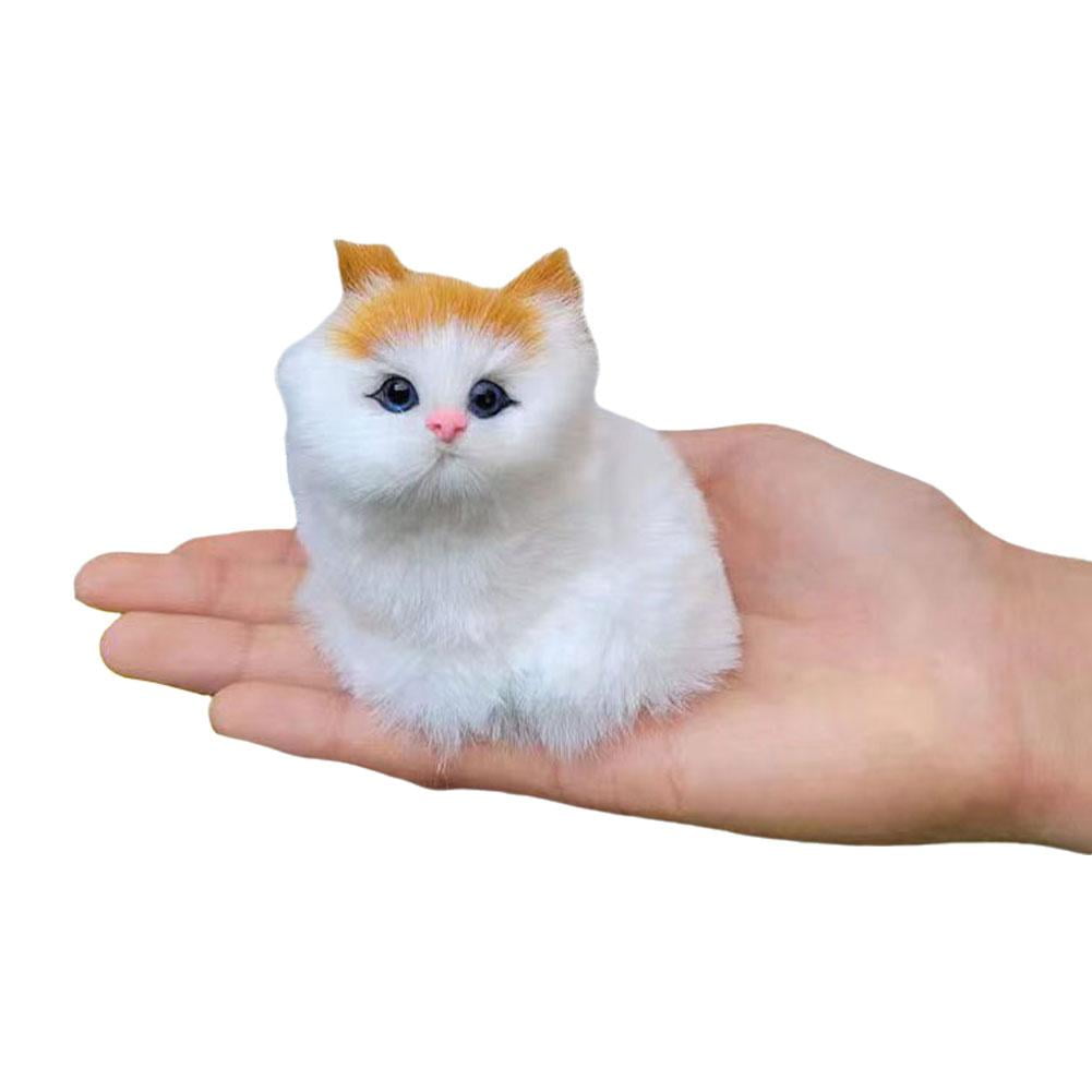 Cute Artificial Plush Cat Simulation Cat Ornaments Fake Cats Plush Cats ...