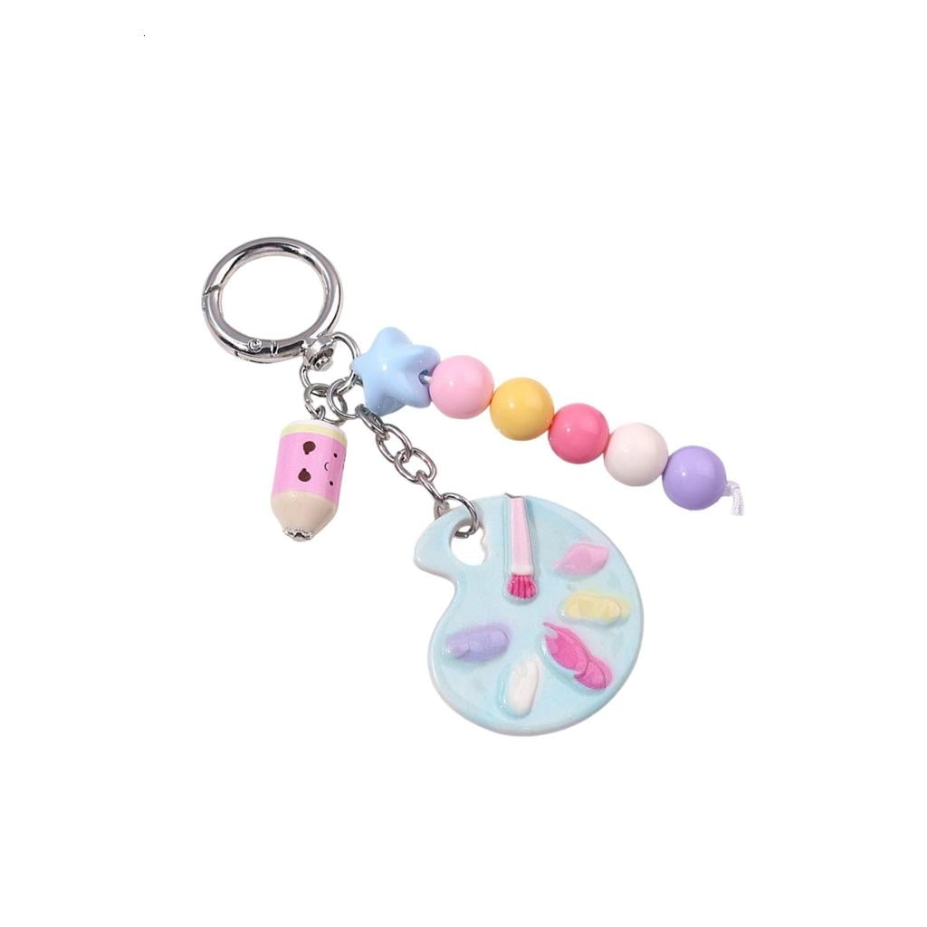 Cute Artist Palette Beads Keychain Aesthetic Keychain Accessories Car ...