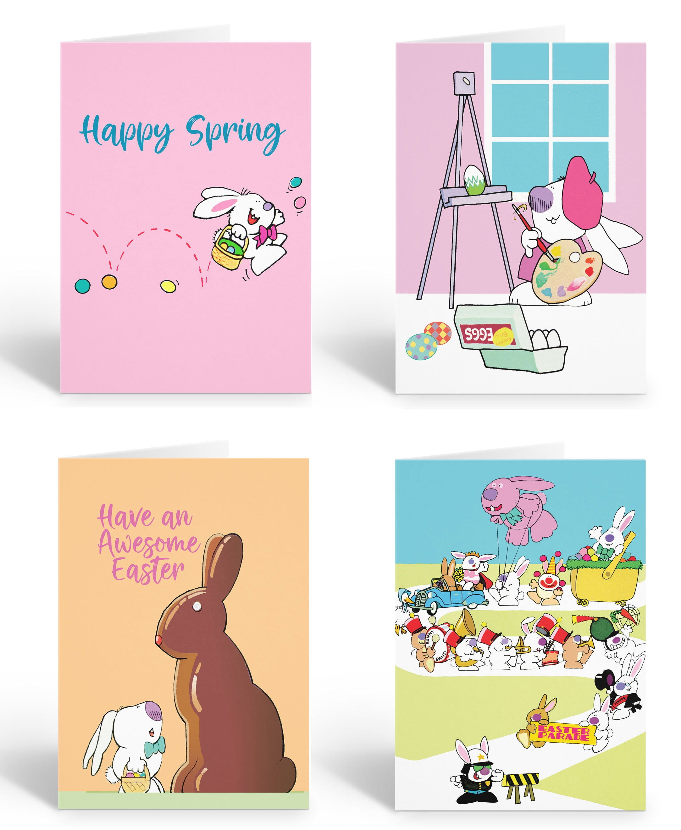 Cute Assorted Easter Note Cards - 12 Blank Assorted Easter Note Cards ...