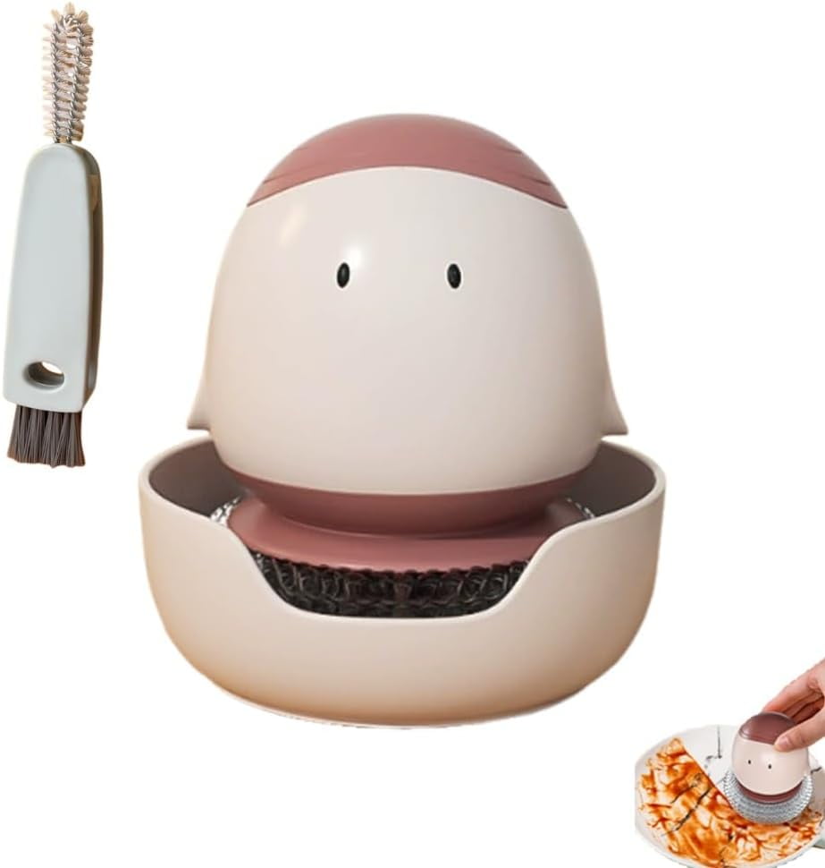 Cute Automatic Press Pot Brush,Automatic Cleaning Brush with Soap ...