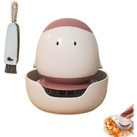 Cute Automatic Press Pot Brush,Automatic Cleaning Brush with Soap ...