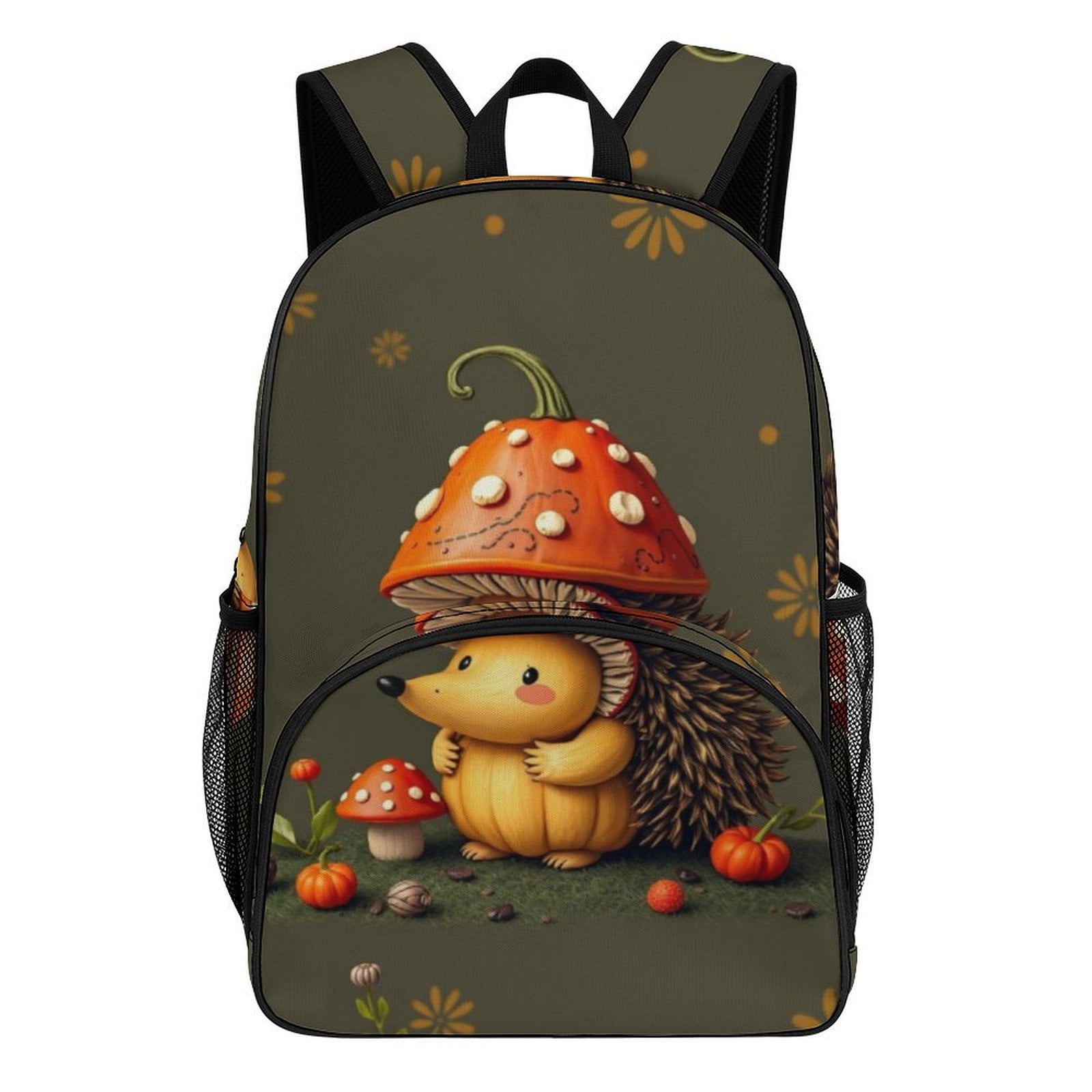 Cute Autumn Hedgehog Backpack Daypack Large Capacity BookBag School Bag ...