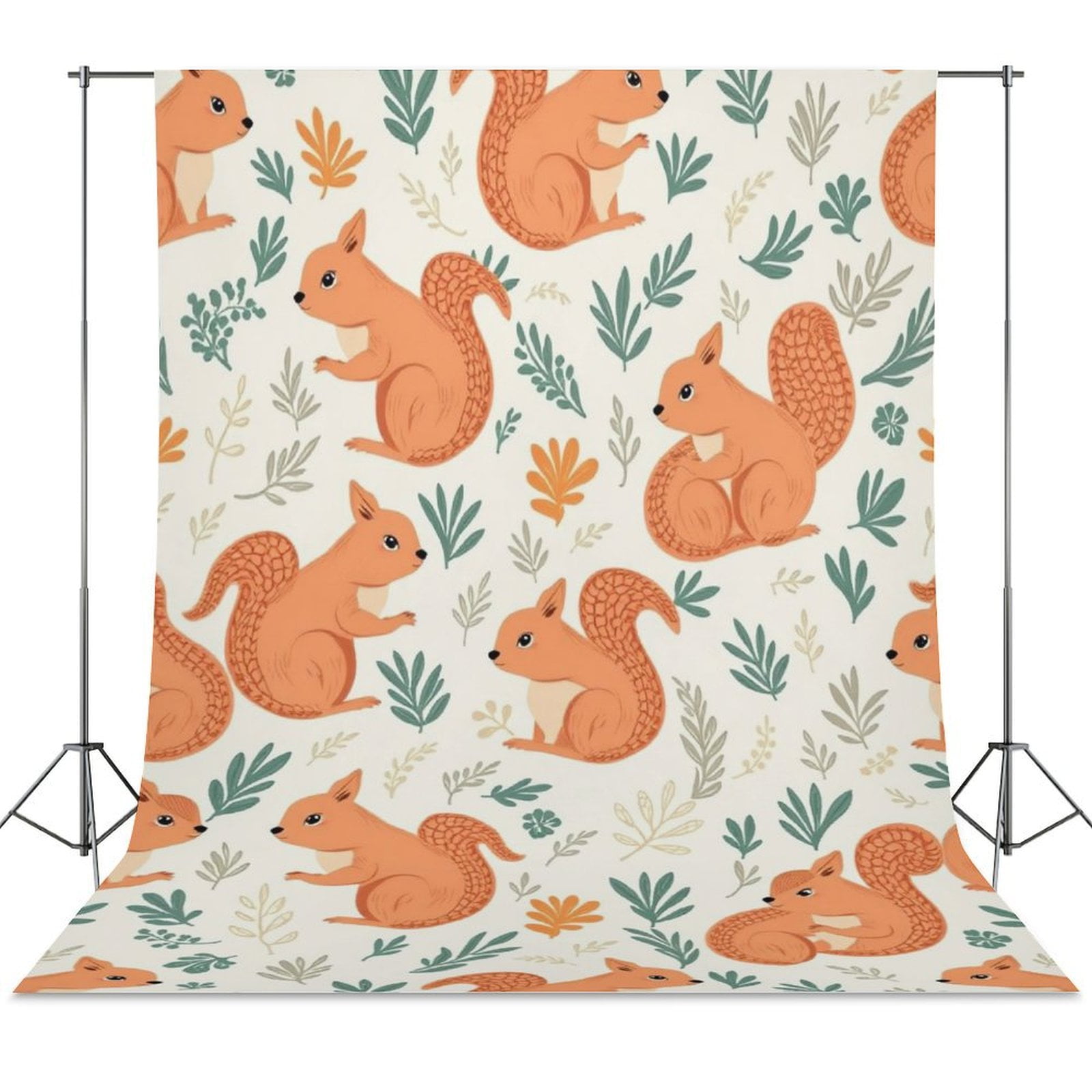 Cute Autumn Squirrels Party Backdrop Birthday Decoration Backgrounds ...