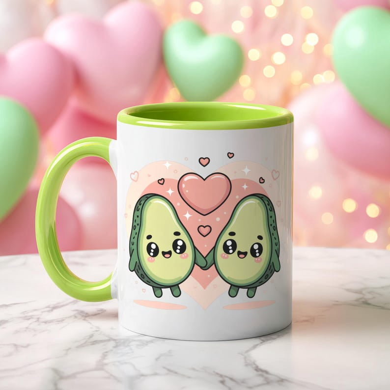 Cute AvoC1Ado Couple Mug, Love Coffee Cup for Him or Her, Romantic ...