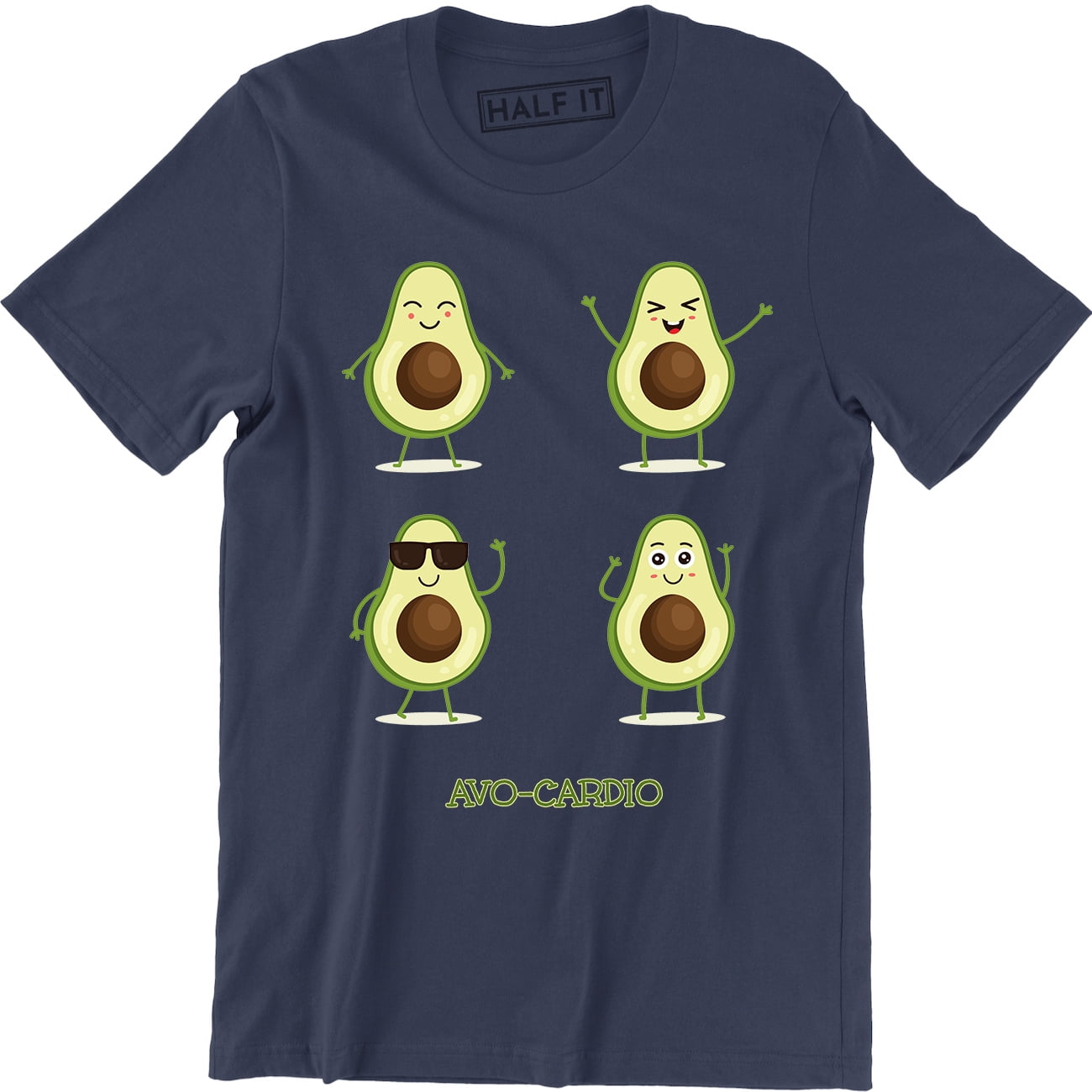 Cute Avocado Avo-Cardio Workout Pun Slogan Joke Healthy Eating Men T ...