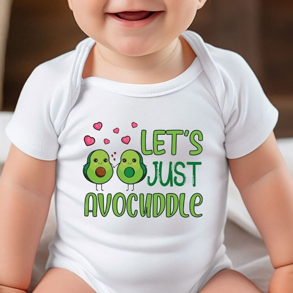 Cute Avocado Baby Onesie, Funny Avocado Baby Bodysuit, Avocuddle Shirts ...