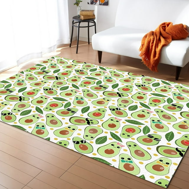 Cute Avocado Pattern Carpet for Home Living Room Bedroom Bedside r ...