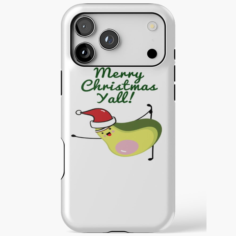 Cute Avocado Wishing You A Merry Christmas Yall Funny Holiday iPhone ...
