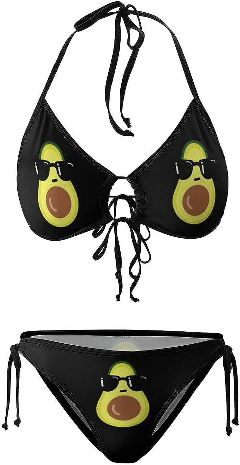 Cute Avocado Womens Sexy Two Piece Swimsuit Swimwear Bathing Suit Bikini Set