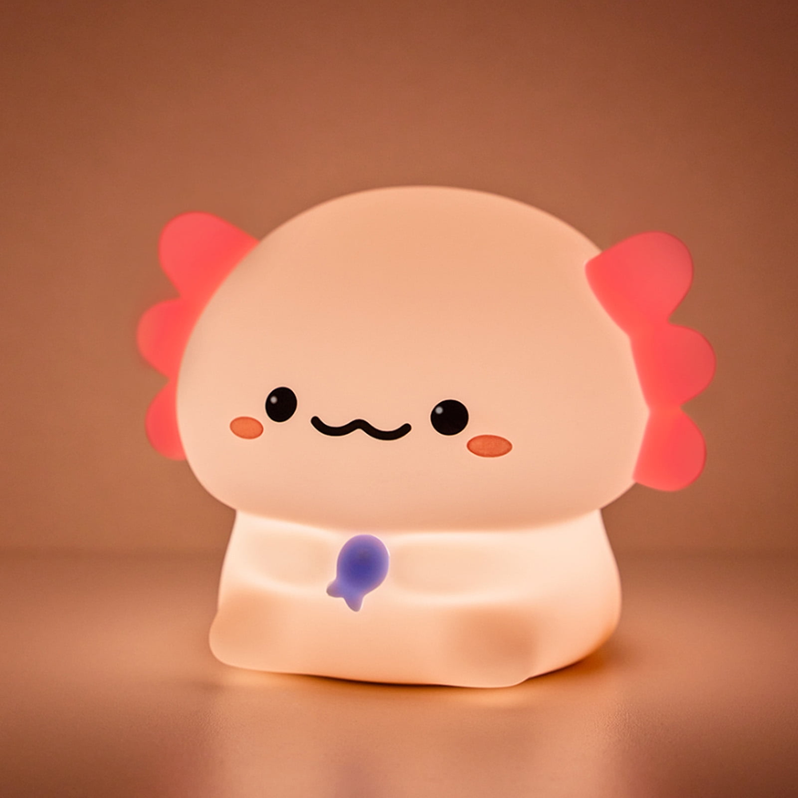 Cute Axolotl Cartoon Nursery Night Lights, Animal Design Safe Silicone ...