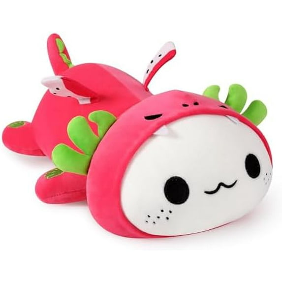 Cute Axolotl Dragon Fruit Plush, 19" Soft Large Stuffed Animals Big ...