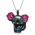 Cute Axolotl Pendant Necklace - Blue, Pink, Red Crystal - Kawaii ...