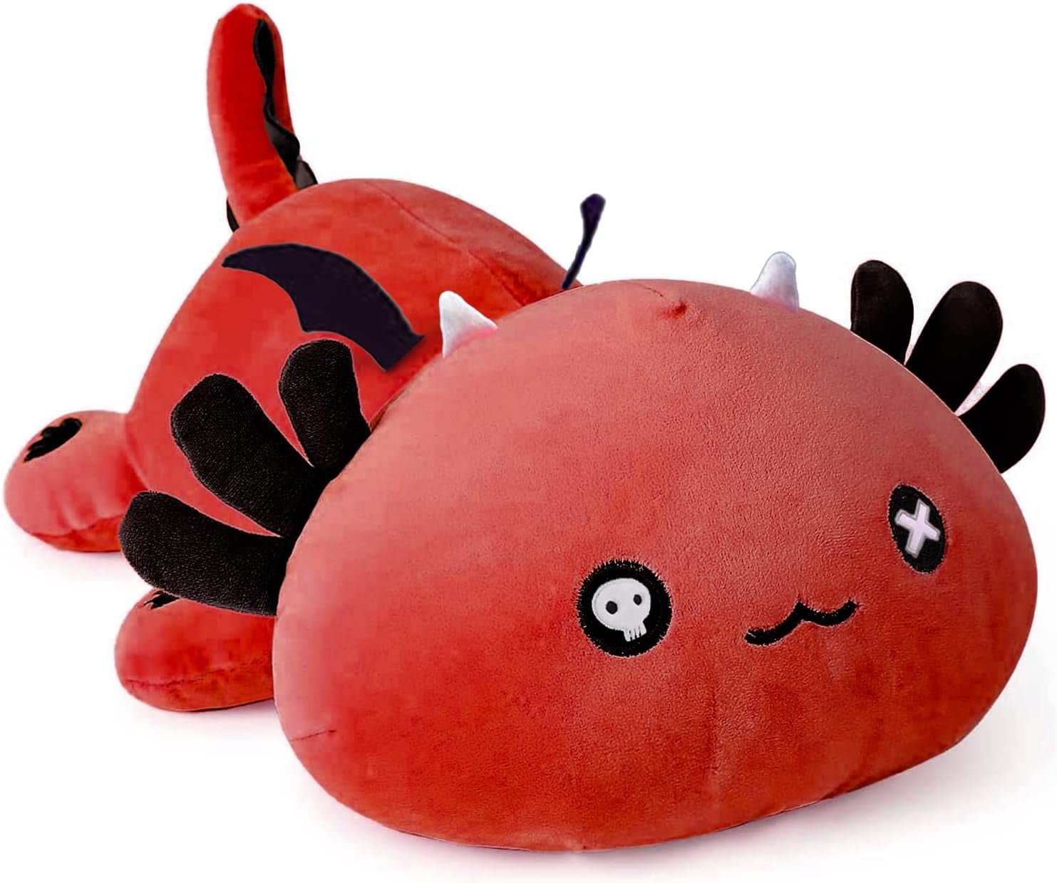 Cute Axolotl Plush, Soft Stuffed Animal Bat Salamander Plush Pillow ...