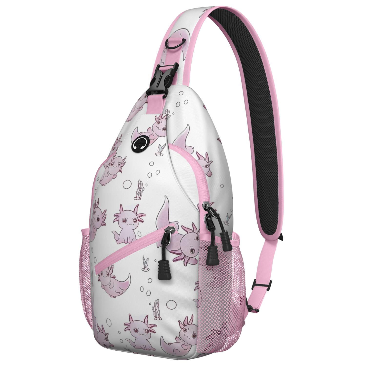 Cute Axolotl Shoulder Backpack - Fantasy Mythical Creature Themed ...