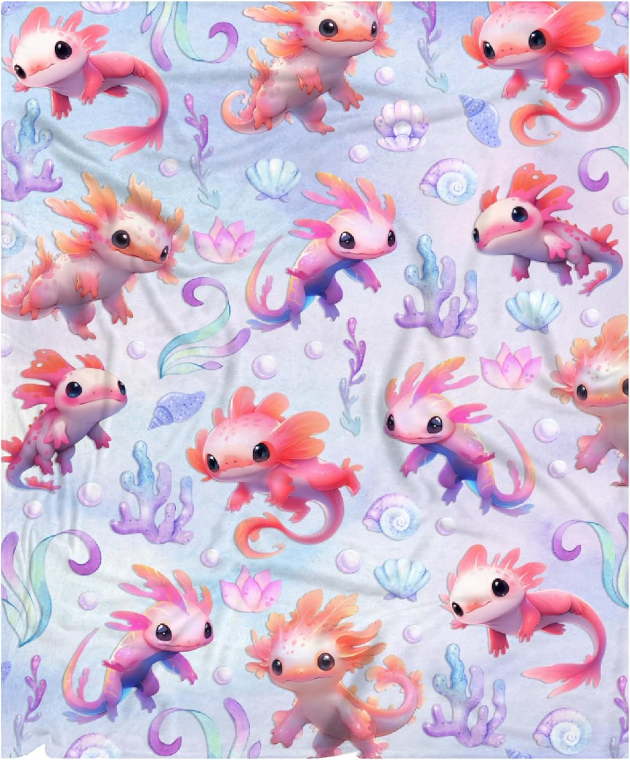 Cute Axolotls Blanket Gifts for Girls Boys Kids Axolotl Lovers Swaddle ...