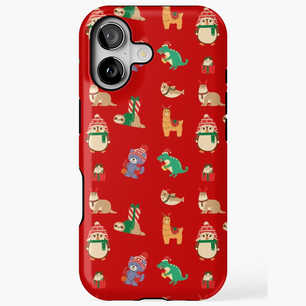 Cute Baby Animals Christmas Phone Case with iPhone 17 to 11 Pro Max ...